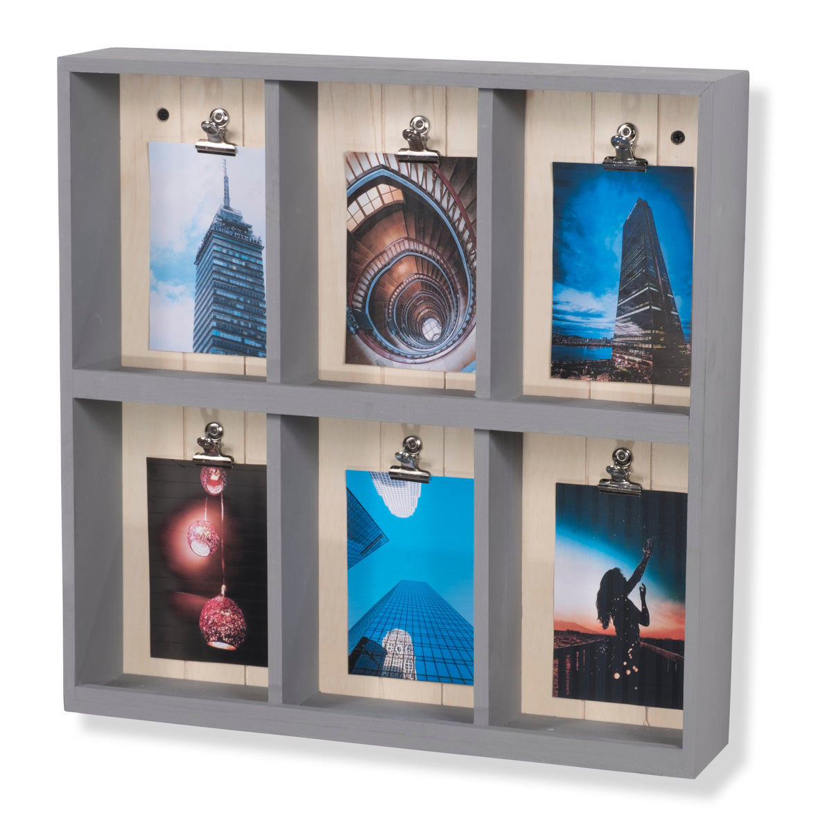 Square Photo Display Box, Gray (UPC 810019990465) – brightmaison